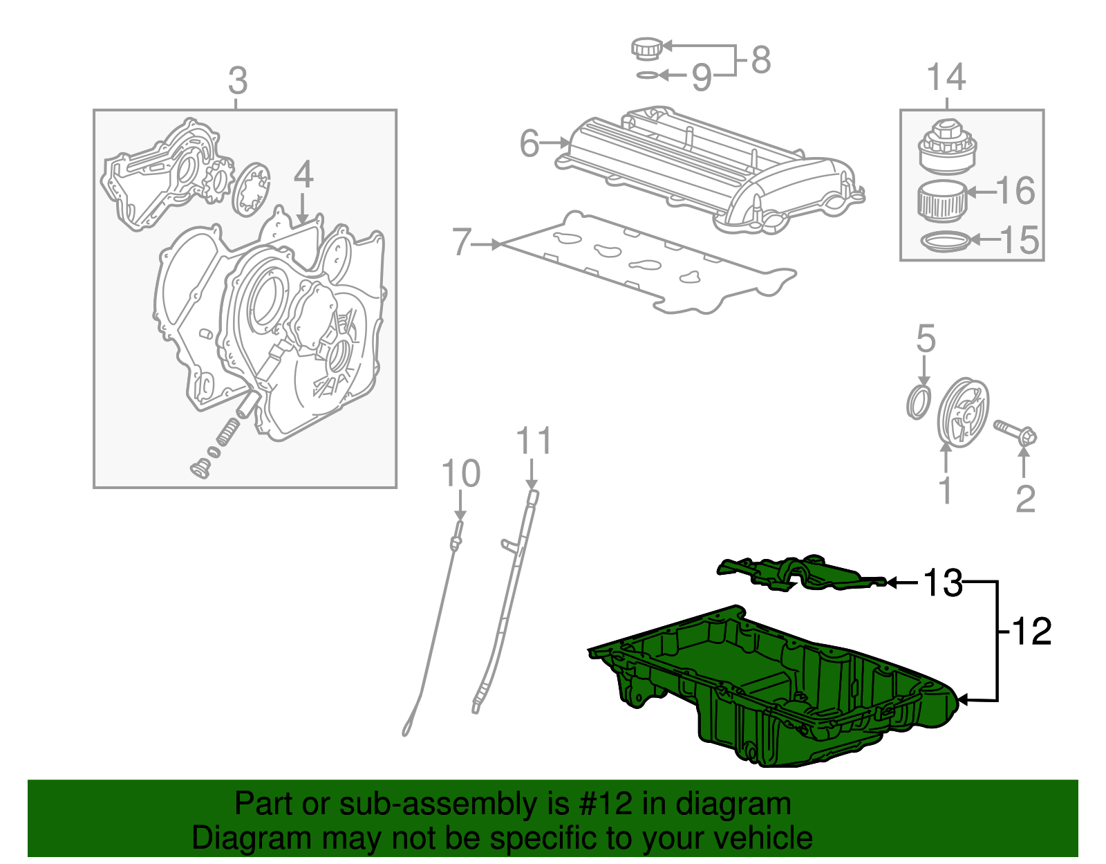 2002-2017 GM Oil Pan 12601240 | GM Parts Center