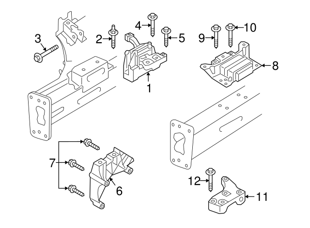 2016-2023 Audi Motor Mount 5WA-199-262-E | Genuine Audi Parts