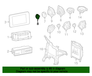 205-820-08-14 - Speaker Bracket 2015-2023 Mercedes-Benz | Mercedes-Benz ...