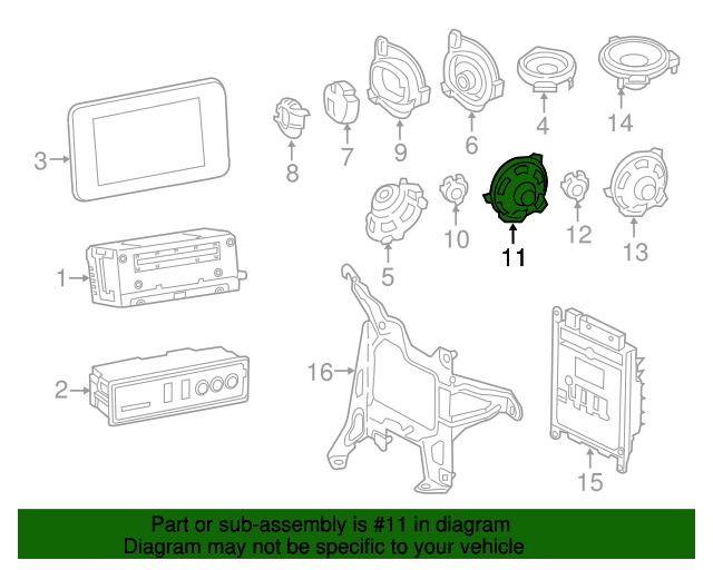 205-820-42-03 - Speaker 2015-2023 Mercedes-Benz | AutoNationParts.com