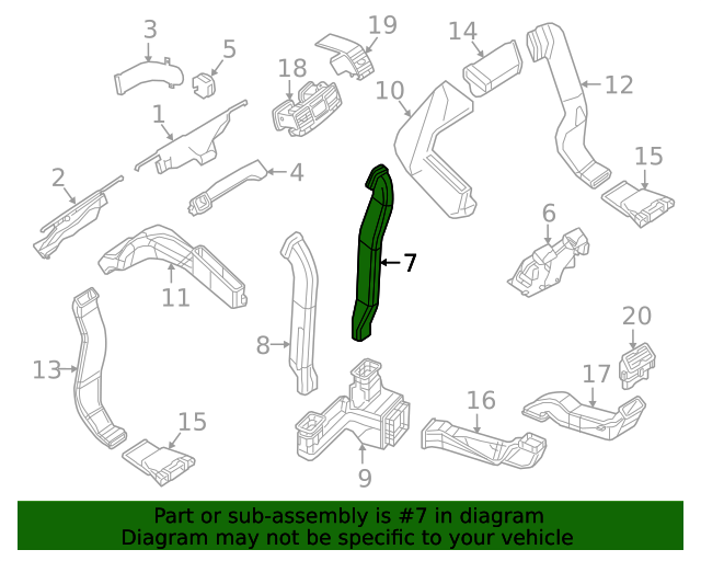 463-831-12-46 - Lower Duct 2013-2018 Mercedes-Benz | Mercedes-Benz USA ...