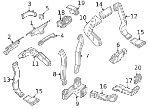 Defroster Duct - 2004-2018 Mercedes-Benz (463-830-08-55) | Get Mercedes ...