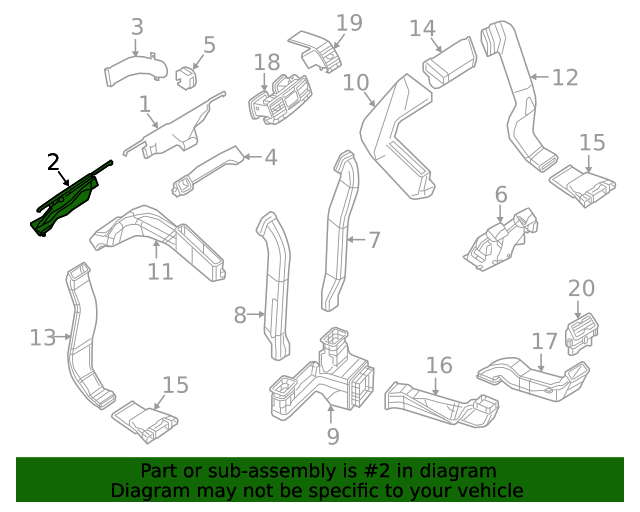 Defroster Duct - 2004-2018 Mercedes-Benz (463-830-08-55) | Get Mercedes ...