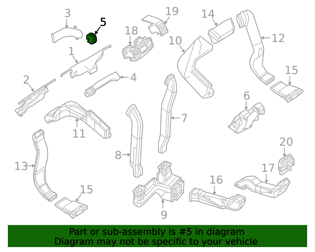 2002-2018 Mercedes-Benz HVAC Duct Adapter 463-831-20-60-64 ...