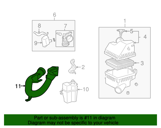 2006-2012 Toyota RAV4 Air Inlet 17751-0V010 | Toyota Parts Center