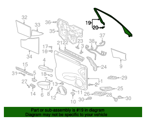 2000-2005 Cadillac DeVille Window Molding 15775351 | GMPartsDirect.com