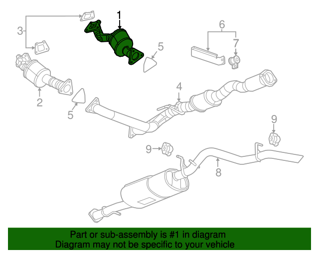 Warm Up Three-Way Catalytic Converter with Exhaust Pipe 19420295 ...