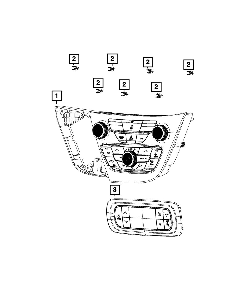 2021-2025 Chrysler Vehicle Feature Controls Center Stack 6XY201X8AC ...