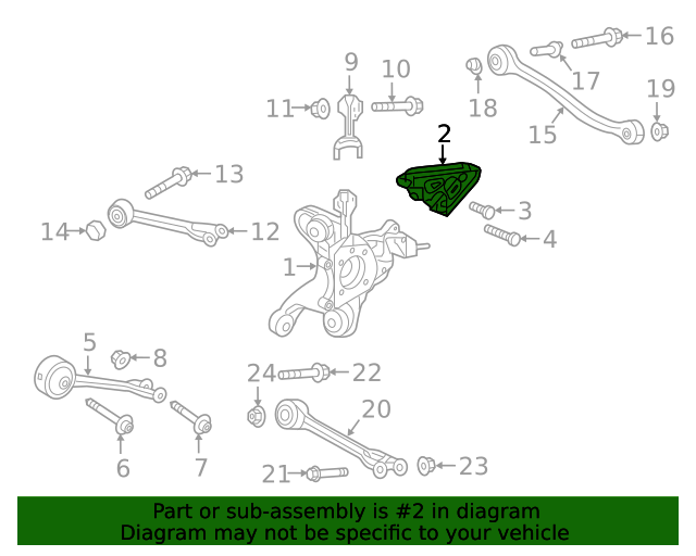 52217-TRT-A00 - Bracket, L Rear Knuckle - 2017-2021 Honda Clarity ...