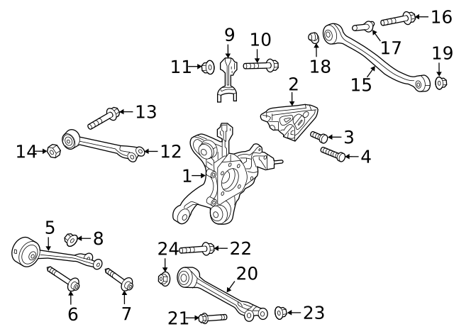 52217-TRT-A00 - Bracket, L Rear Knuckle - 2017-2021 Honda Clarity ...
