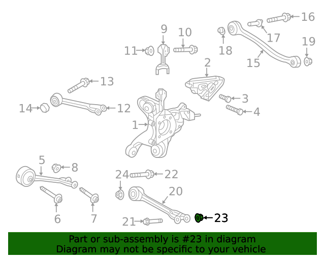 2014-2021 Honda Lower Control Arm Nut 90382-SJA-000 | Honda Factory Parts