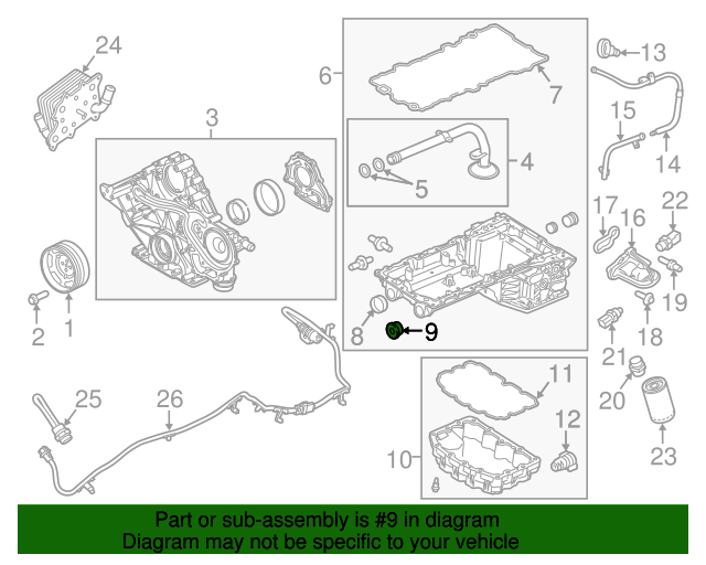 W528210-S437 - Upper Oil Pan Plug - 2011-2022 Ford | OEM Parts Quick