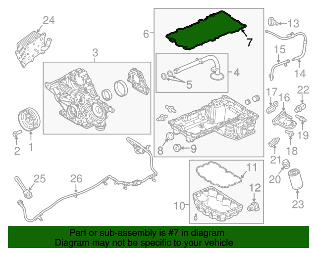 BC3Z-6710-A - Oil Pan Gasket 2011-2014 Ford | Ford Parts Direct
