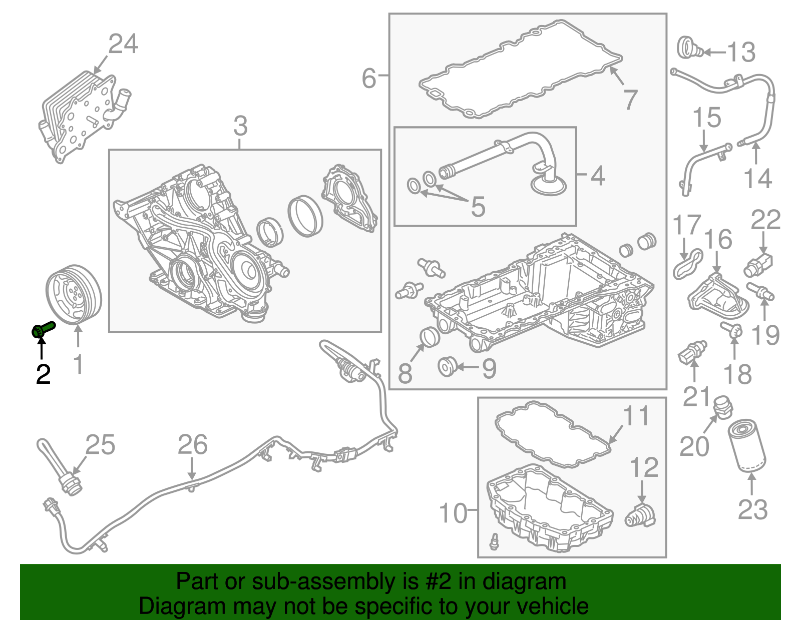 Genuine OEM Ford Part - Crankshaft Pulley Bolt BC3Z-6379-C | Genuine ...