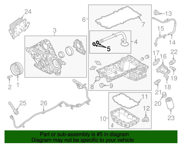 2011-2024 Ford Oil Tube Gasket BC3Z-6626-A | TascaParts.com