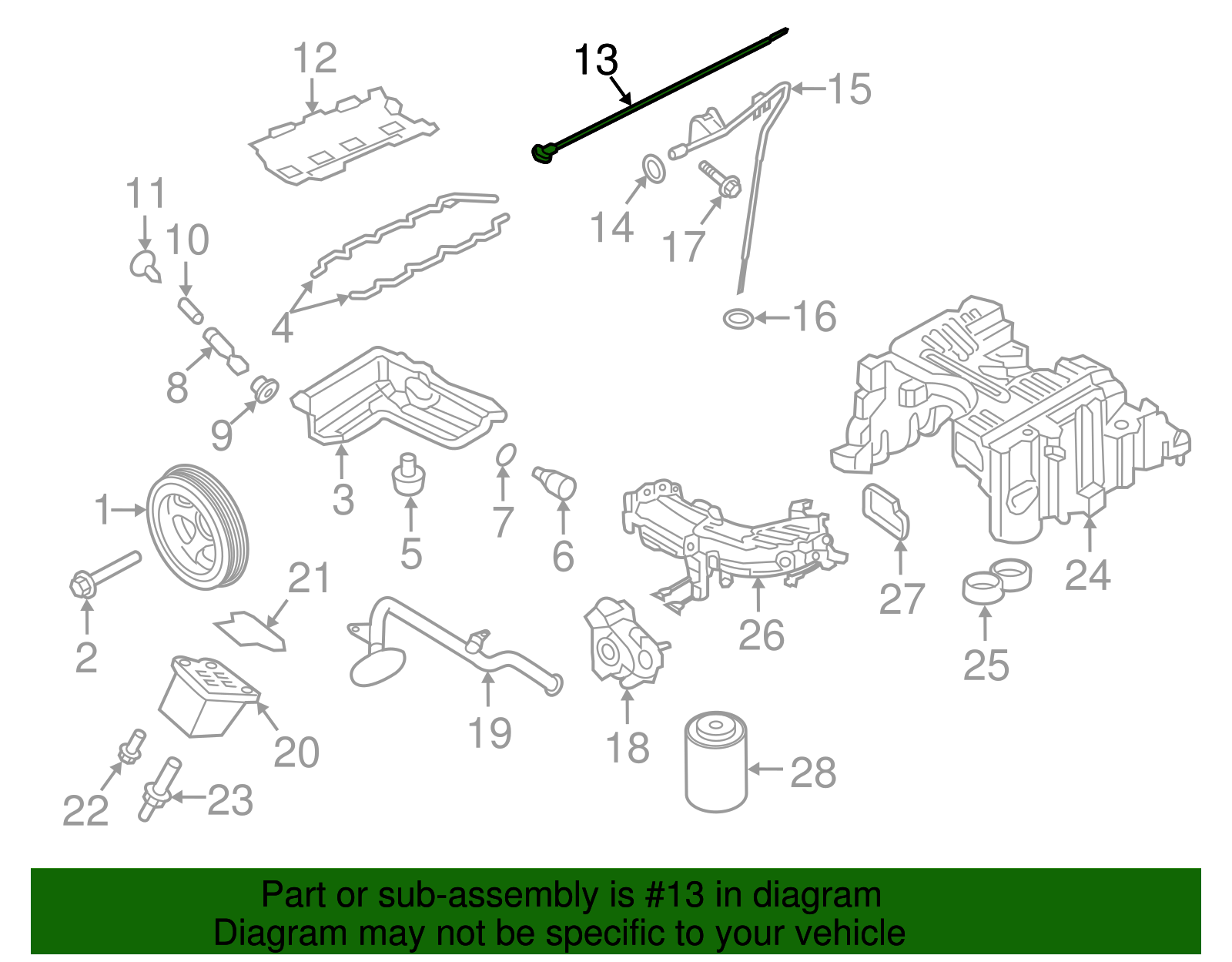 11140-EZ40A - Dipstick - 2016-2019 Nissan TITAN XD | Nissan OEM Parts ...
