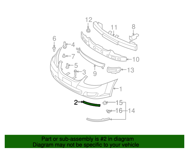 2007-2009 Kia Bumper Cover Side Bracket - Passenger Side (RH) 86518 ...
