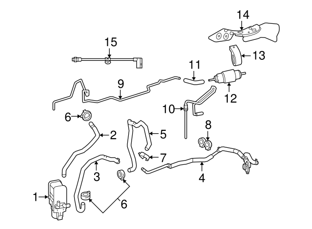 212-830-03-96 - HVAC Heater Hose 2011-2018 Mercedes-Benz | Mercedes ...