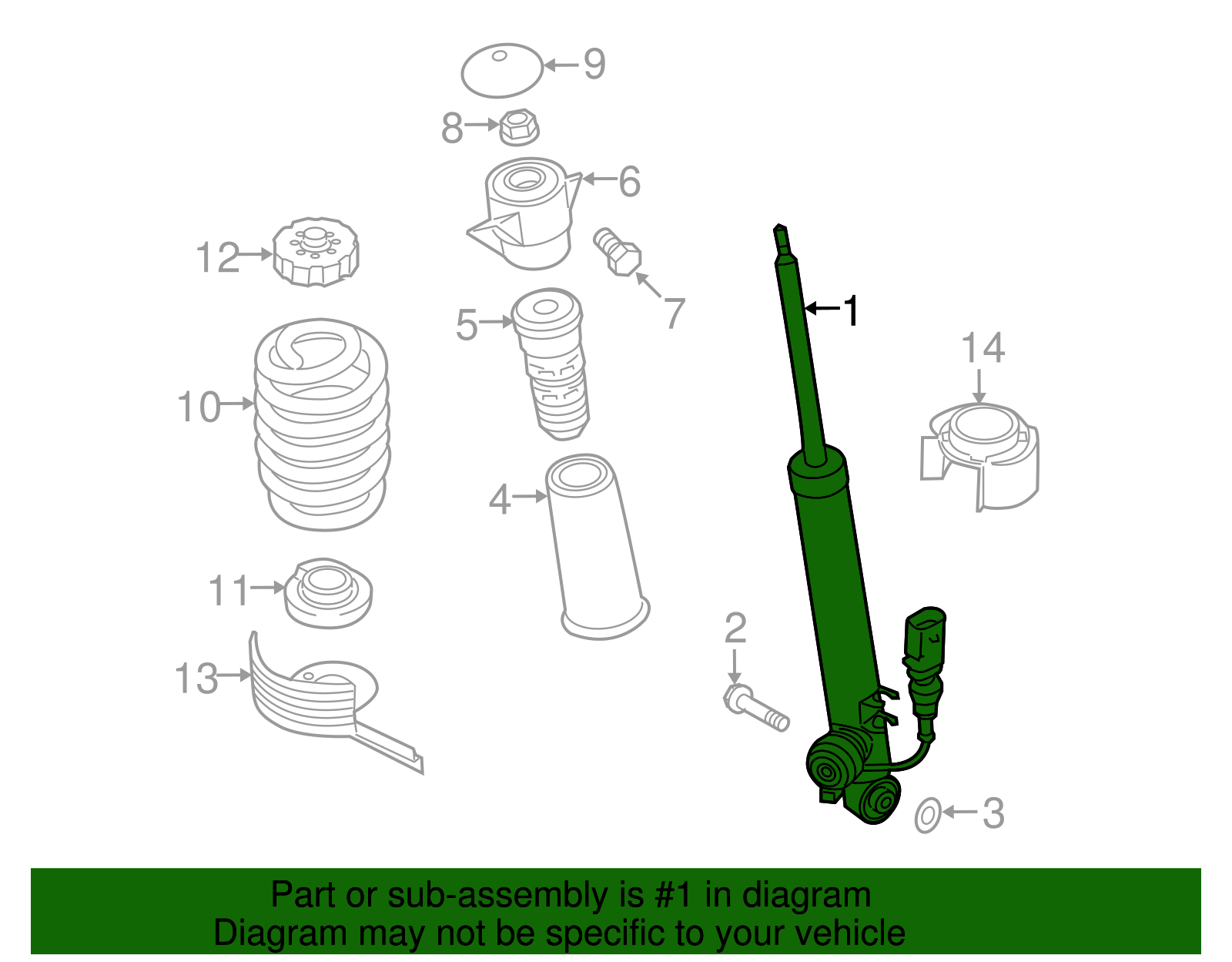 8K0-513-035-AC - Shock Absorber 2013-2016 Audi allroad | Audi OEM Parts