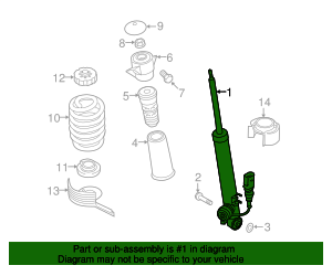 8K0-513-035-AC - Shock Absorber 2013-2016 Audi allroad | Audi OEM Parts