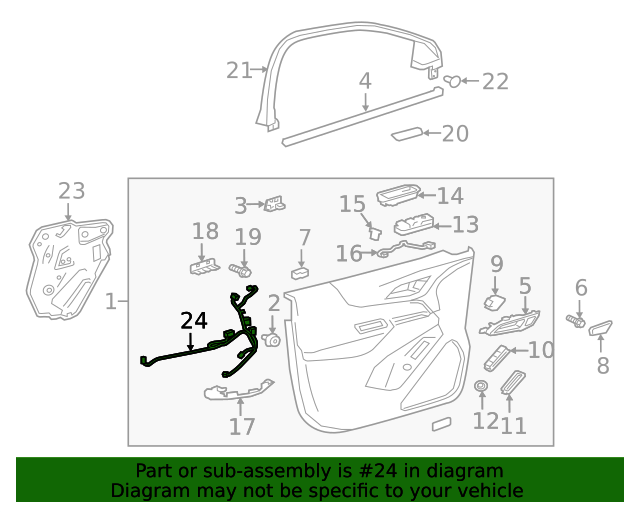 84788968 - Front Passenger Side Door Wiring Harness 2020-2021 Chevrolet ...
