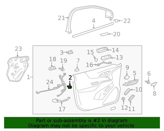 11548943 - Door Trim Retainer 2018-2023 Chevrolet | GMPartsNow