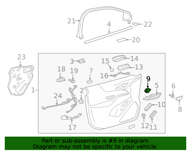 Jet Black Driver Side Door Lock Switch 86827661 GM | GMPartsDirect.com