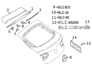 253-793-00-88 - Upper Molding Upper Seal 2020-2022 Mercedes-Benz ...