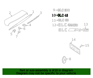 253-817-48-00 - Hatch Emblem 2017-2022 Mercedes-Benz GLC 43 AMG ...