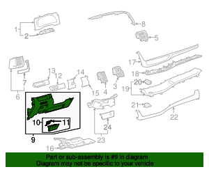 2014-2019 Toyota Highlander Switch Panel 55045-0E060-C1 | Toyota Parts ...