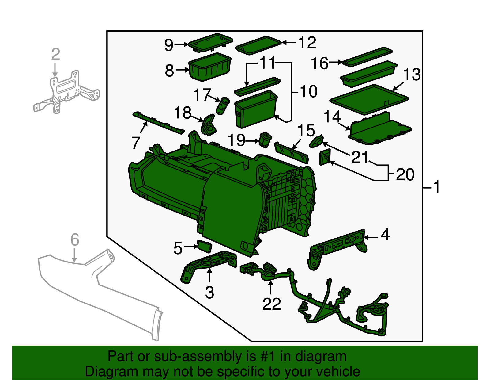 2017 GM Console Assembly 84199906 | Courtesy Parts