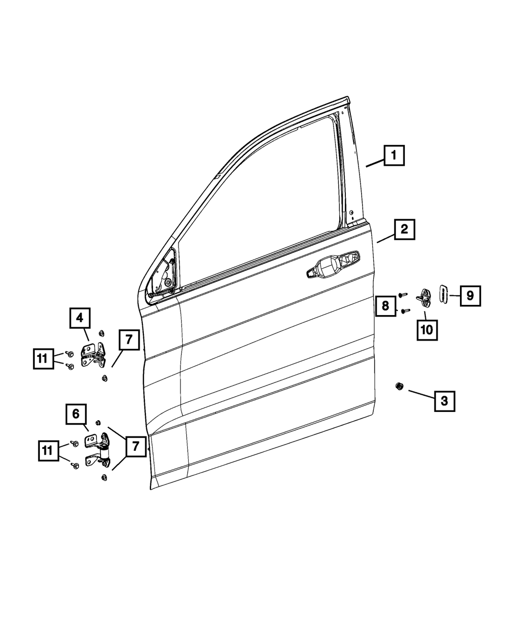 2011-2022 Jeep Front Door Outer Repair Panel, Right 55369572AE | My ...