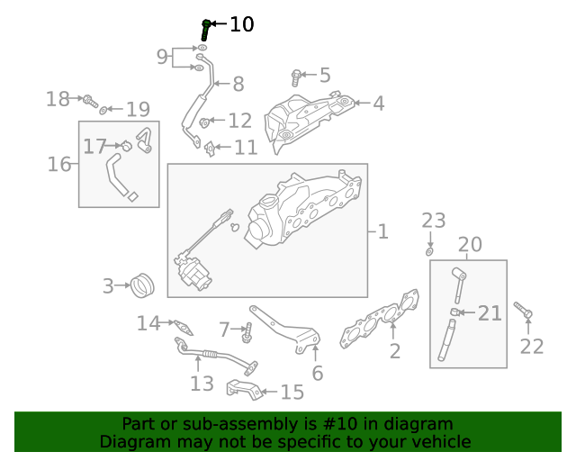 2010-2024 Hyundai Oil Feed Tube Eye Bolt 15407-10207-B | OEM Parts Online