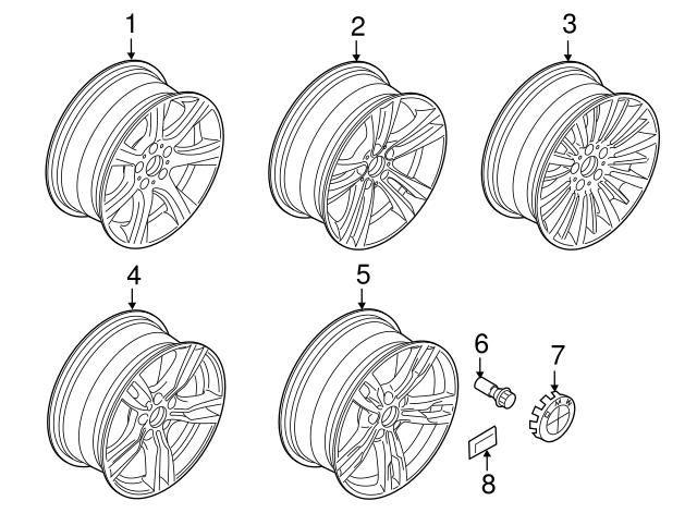 Genuine BMW 36-11-6-874-819 | Disk Wheel Light Alloy - Orbit Grey ...