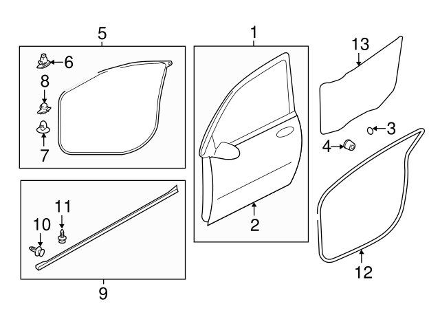 Genuine OEM Door Weather-Strip Part# 5725A233 Fits 2011-2023 Mitsubishi ...