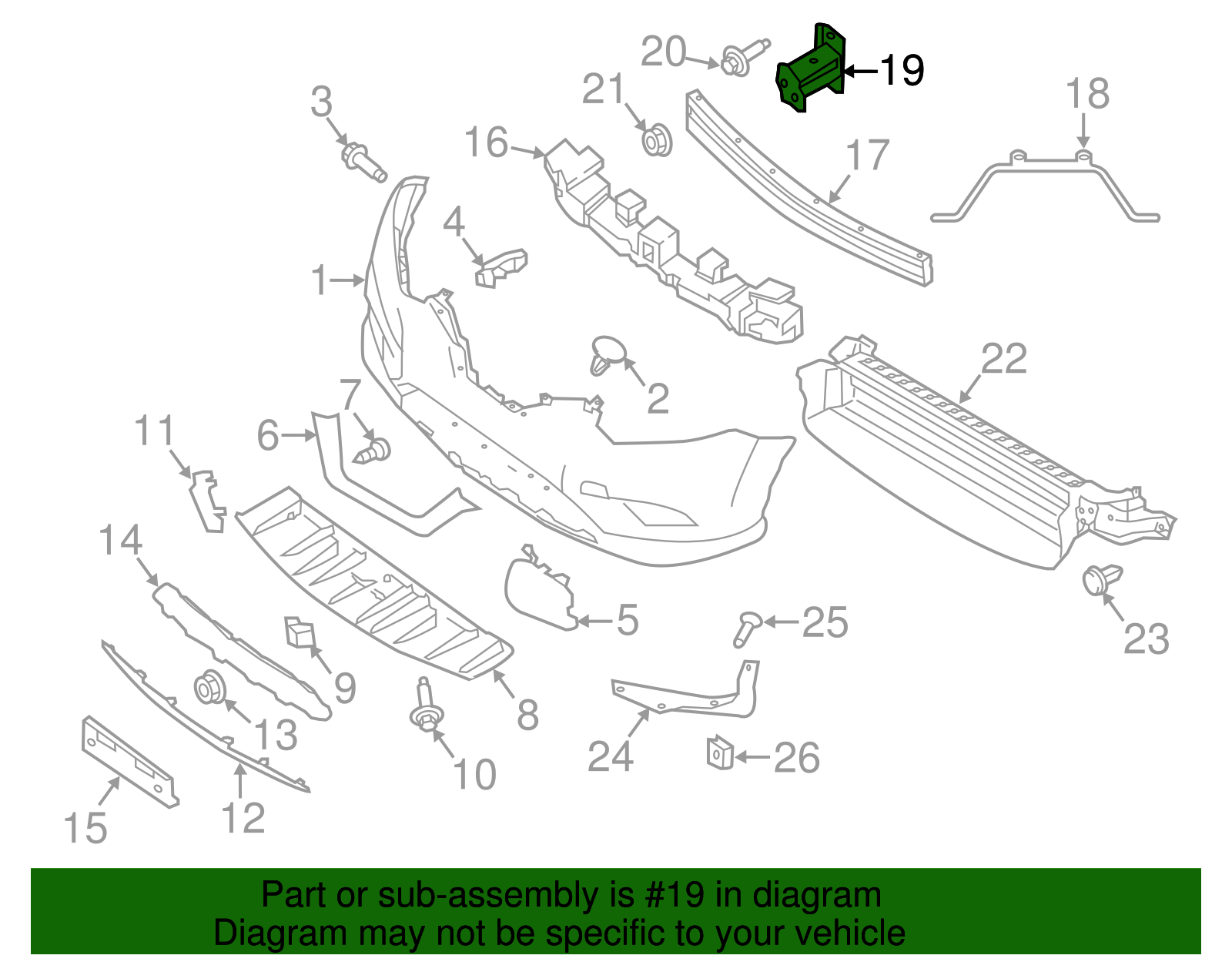 2014-2020 Nissan Rogue Mount Bracket 62210-4BA0A | Bill Kay Nissan Parts