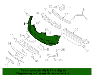 62022-6FL0H | Nissan Fascia-Front Bumper - Genuine OEM | 620226FL0H ...