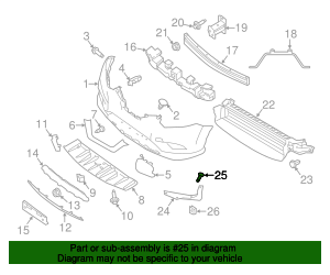2014-2020 Nissan Spoiler Screw 01454-N5071 | TascaParts.com