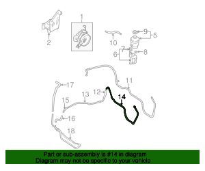 2001-2004 Hyundai Santa Fe Lower Return Line 57561-26300 | OEM Parts Online