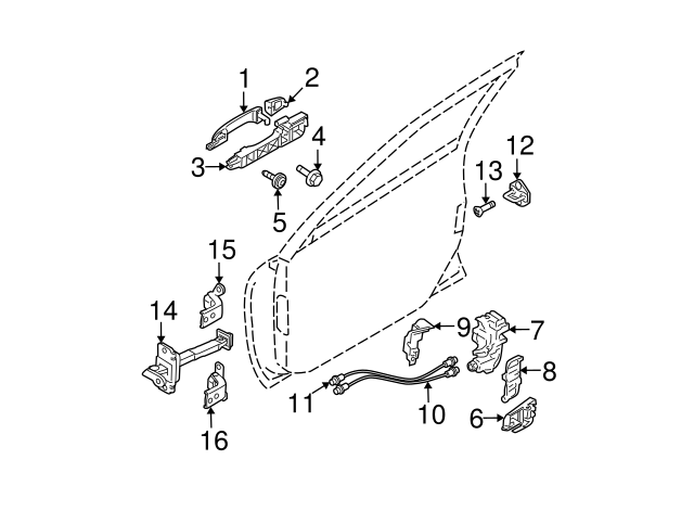 2004-2009 Kia OEM NEW 04-2009 Kia Spectra Spectra5 Cable Assembly Front ...
