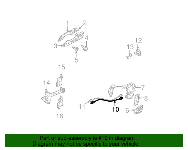 2004-2009 Kia OEM NEW 04-2009 Kia Spectra Spectra5 Cable Assembly Front ...