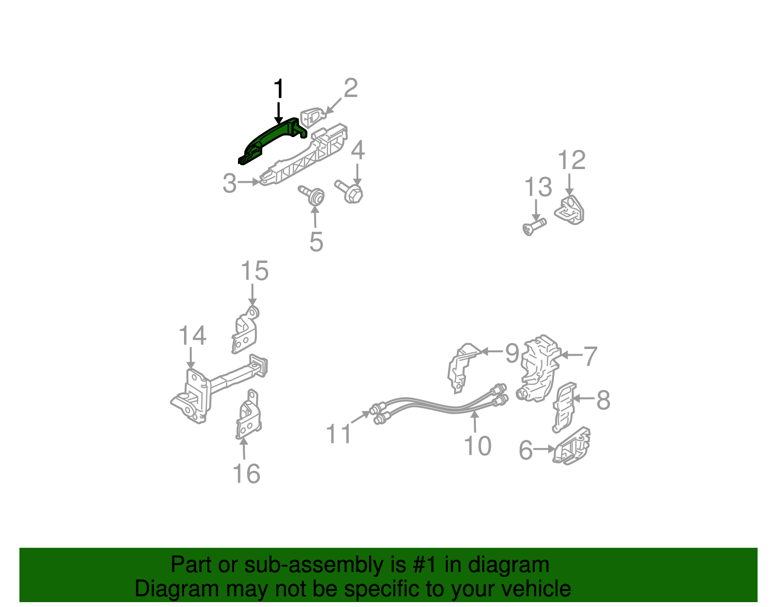 82660-2F000 - Handle 2004-2009 Kia | Kia.Parts Store