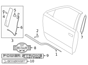 FL3Z-1521452-D - Belt Molding 2015-2020 Ford | Ford OEM Parts Direct