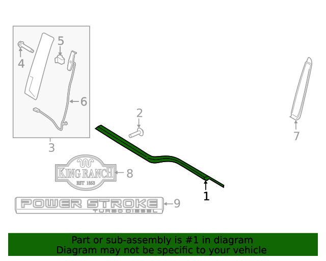 2015-2020 Ford Belt Molding FL3Z-1521452-E | OEM Parts Online