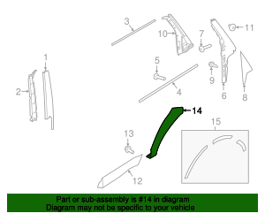 2014-2022 Land Rover Range Rover Sport Wheelhouse Molding LR136800 ...