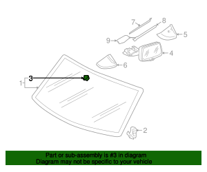 2004-2010 Volkswagen Touareg Mirror Support 7L0-845-543-A | OEM Parts ...