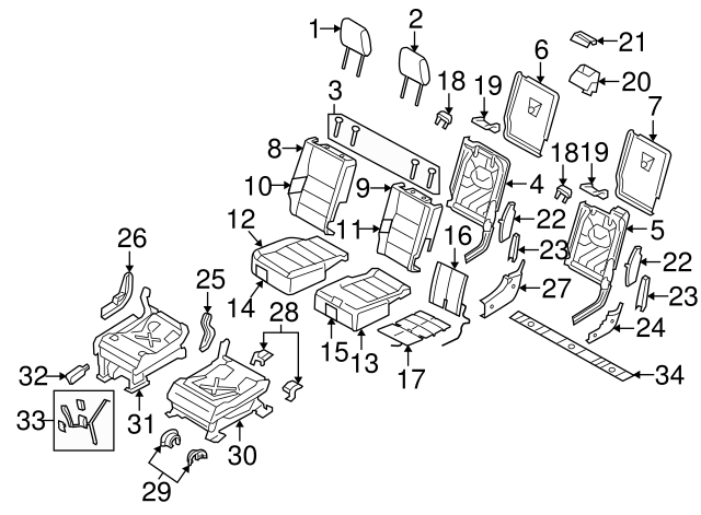 LR049795 - Seat Back Cover - 2014 Land Rover LR4 | LandRoverLakeBluff