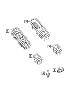 2015-2023 Mopar Front Door Switch And Bezel 68590594AA | Mopar eStore