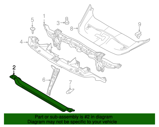 2011-2018 Porsche Cayenne Lower Cross-Member 958-505-552-00 | Sunset ...