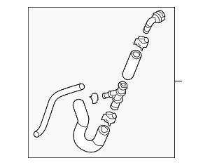 5Q0-122-073-AB - HVAC Heater Hose 2015-2023 Audi | Audi OEM Parts